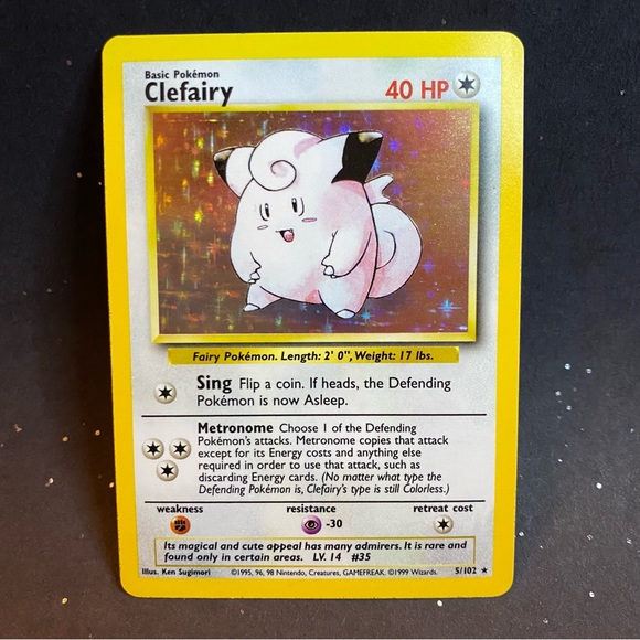 Pokemon | Toys | 999 Pokmon Clefairy Holo Rare Base Set 512 Wotc Nm ...